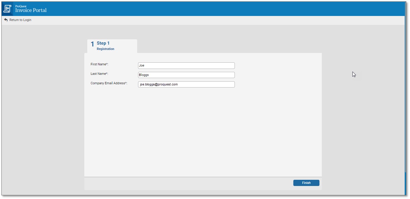 ProQuest Invoice Portal Registration